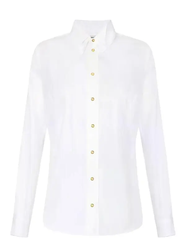 Elisabetta Franchi Logo-embroidered Shirt - White