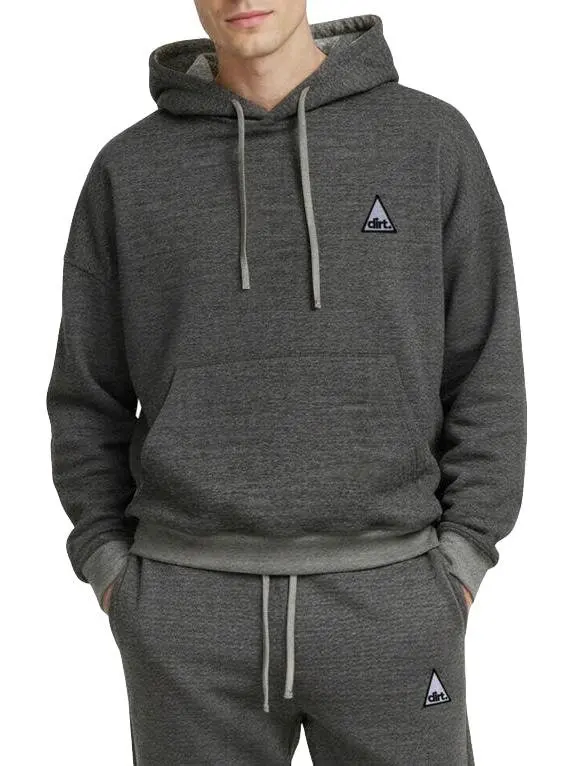 D.RT Oversized Textured Cotton Interlock Hoodie - Grey