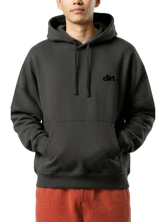 D.RT Oversize Cotton Hoodie With Graphic - Grey