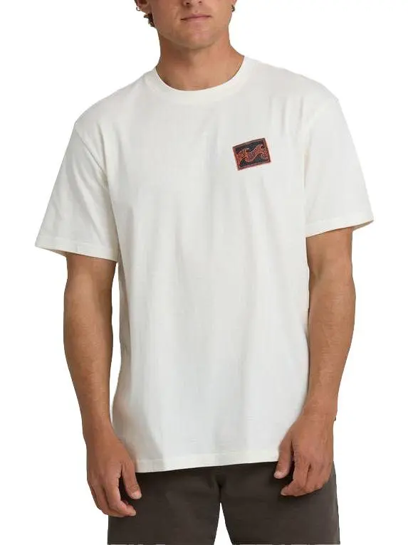 BILLABONG Crayon Wave Graphic T-shirt - Off White
