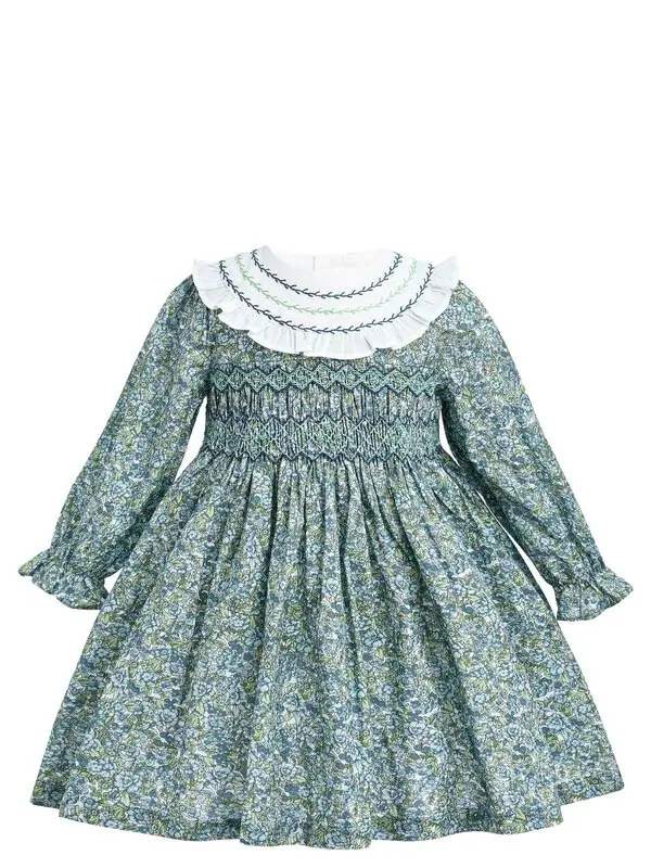 TULLEEN Laurel Smocked Dress - Navy