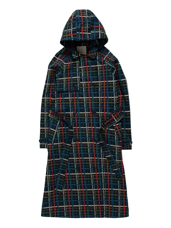 SEASALT CORNWALL Penweathers Check Trench Coat - Sketched Check Marit