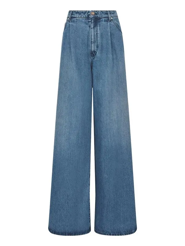 Gabriela Hearst Brenn Wide-leg Recycled Cotton Denim Jean - Uruguayan Blue
