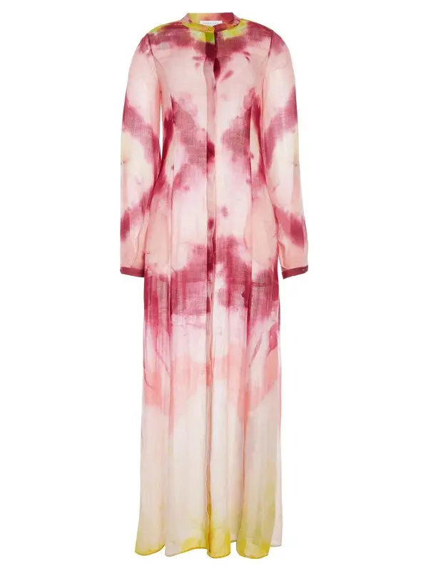 Gabriela Hearst Massey Tie Dye Cashmere Dress - Multi