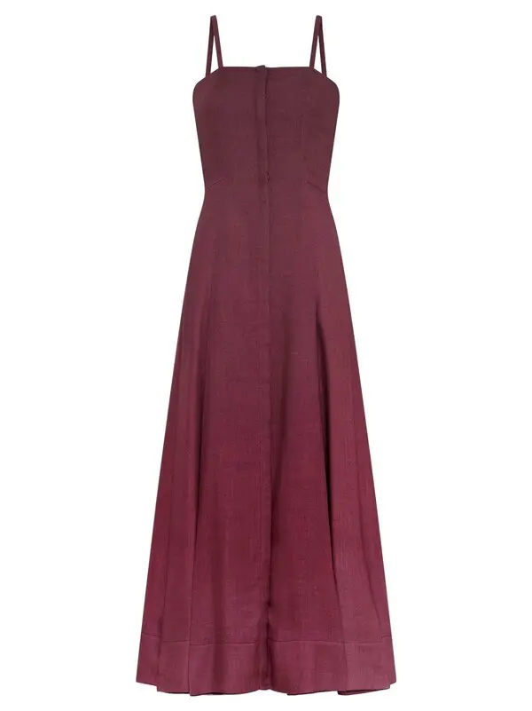 Gabriela Hearst Magritte Maxi Dress - Bordeaux