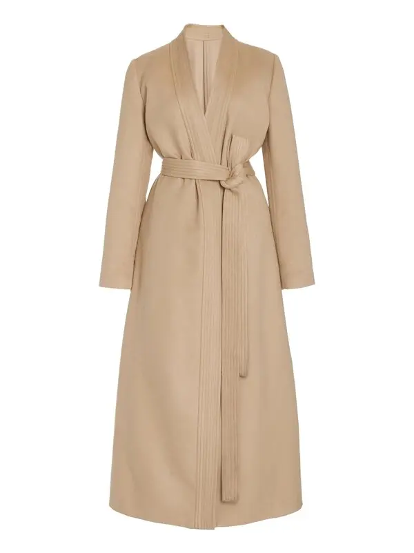 Gabriela Hearst Devon Wrap Coat - Camel