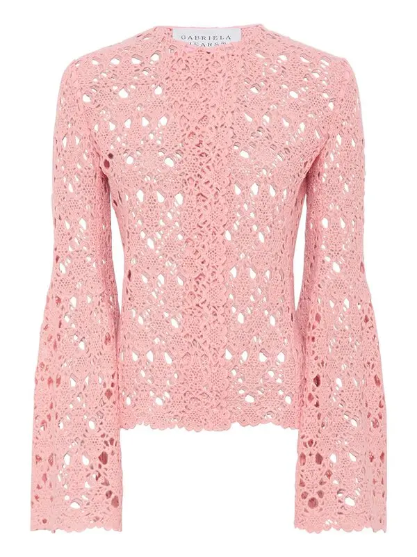 Gabriela Hearst Reynolds Cashmere Lace Jacket - Rosa