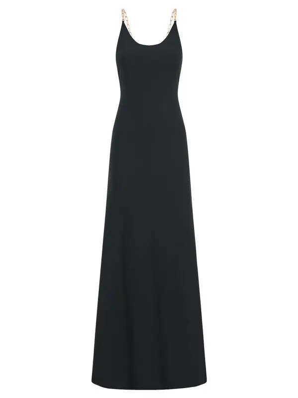 Gabriela Hearst Adeona Chain Maxi Dress - Black