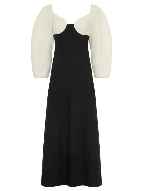 Gabriela Hearst Dee Maxi Dress - Ivory/black