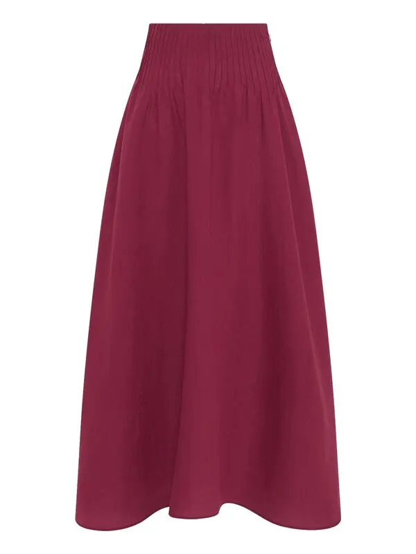 Gabriela Hearst Penelope Midi Skirt - Raspberry