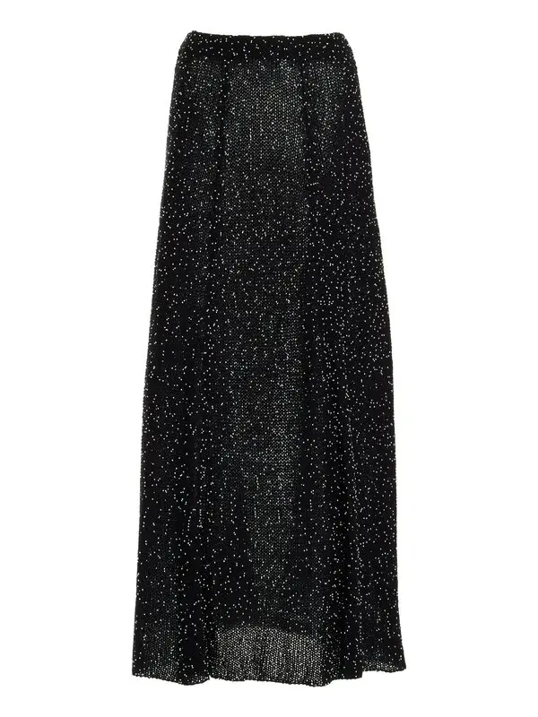 Gabriela Hearst Beaded Silk Maxi Skirt - Black