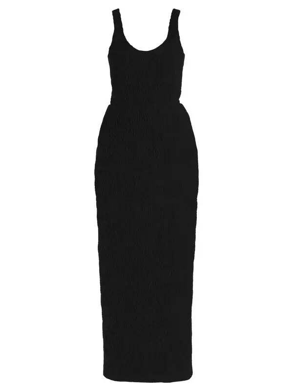 Gabriela Hearst Girard Shirred Maxi Dress - Black