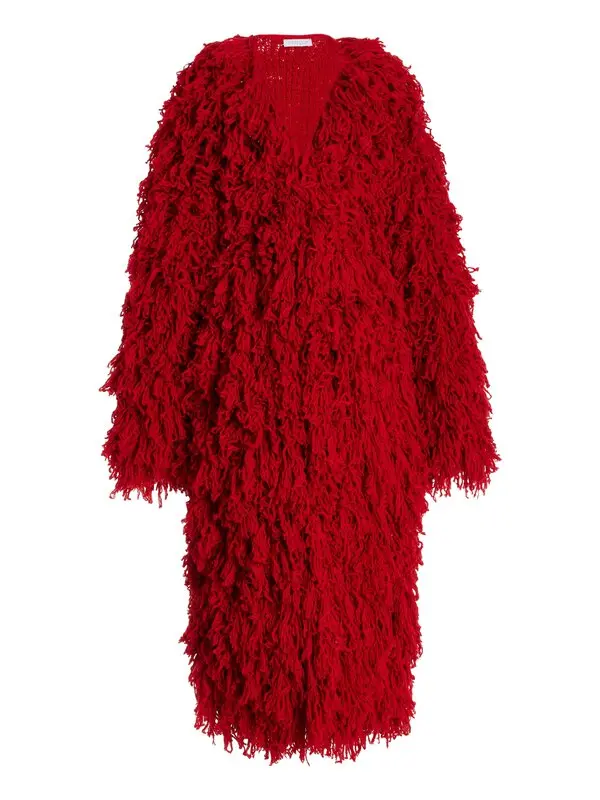 Gabriela Hearst Jantzen Knit Coat - Scarlet Red
