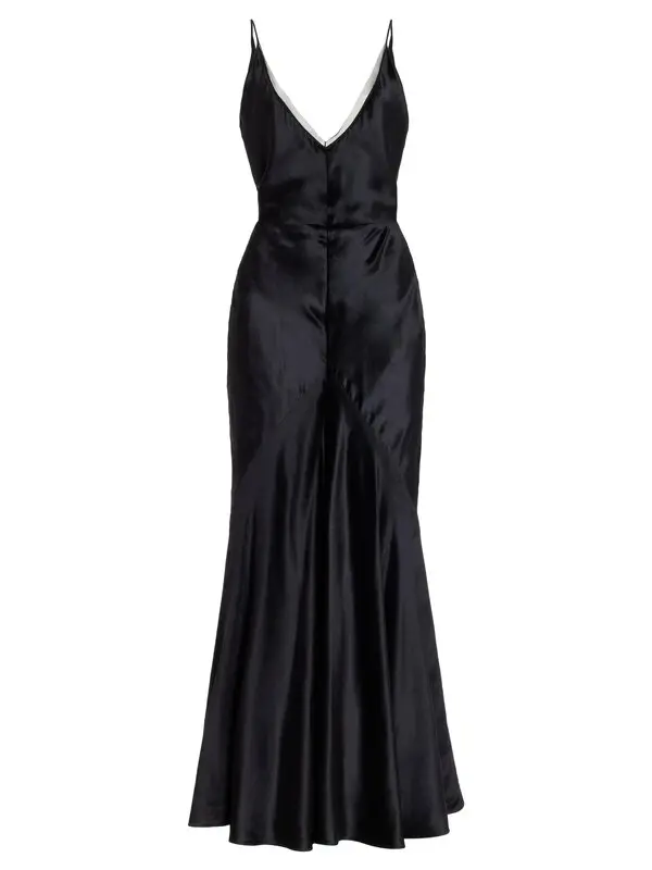 Gabriela Hearst Brigita Slip Maxi Dress - Black