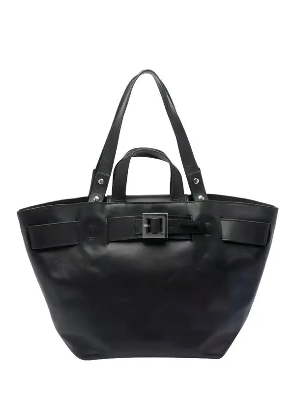 VIC MATIE Leather Shoulder Bag - Black