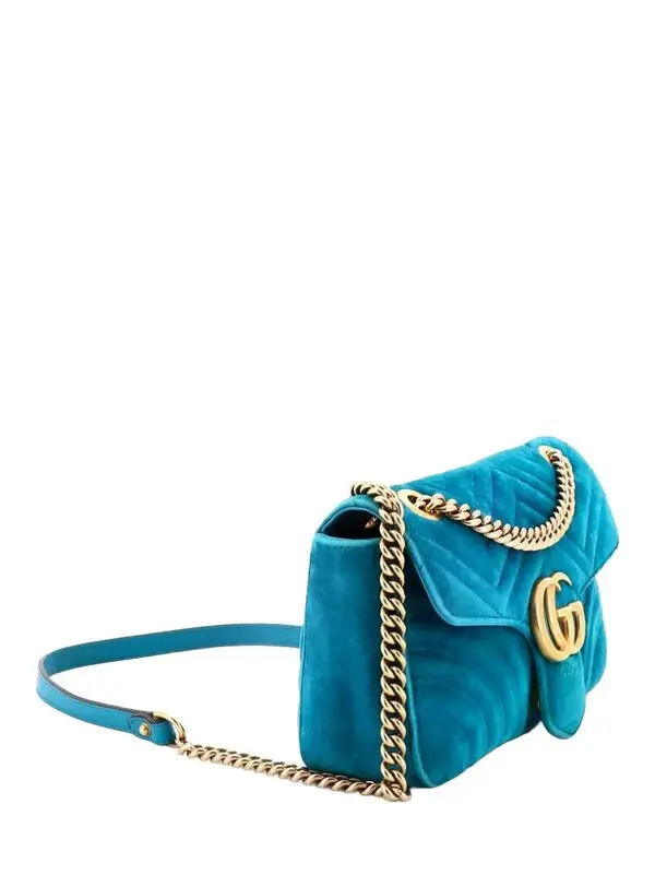 Gucci Gg Marmont Small Shoulder Bag - Blue
