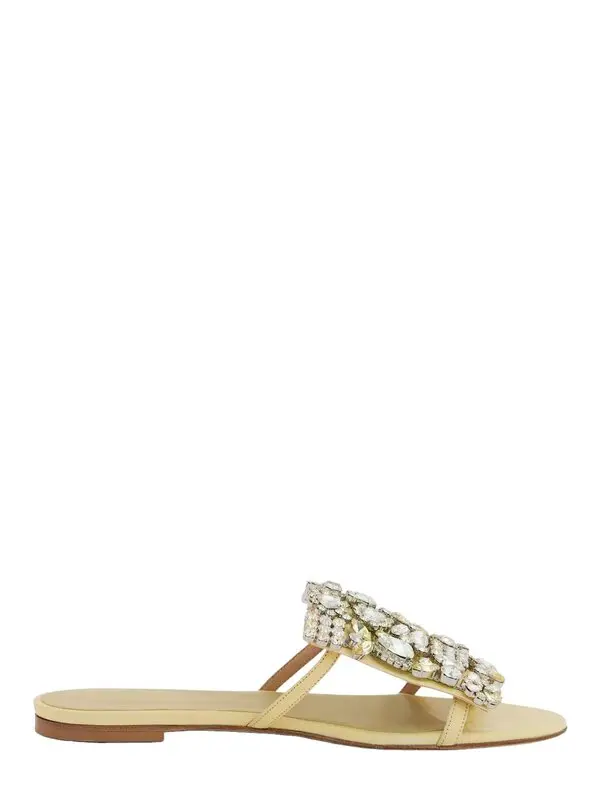 Rabanne Crystal-embellished Flat Sandals - Neutrals