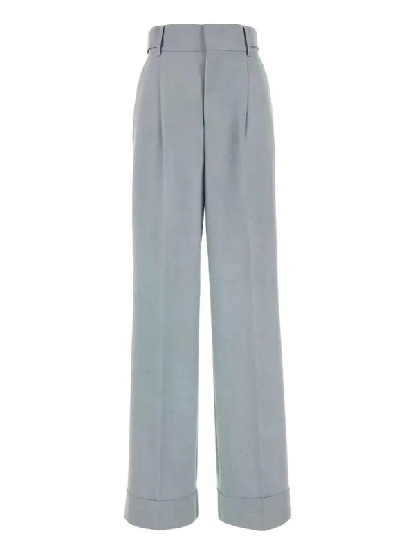 Alberta Ferretti Turn-up Hem Trousers - Grey