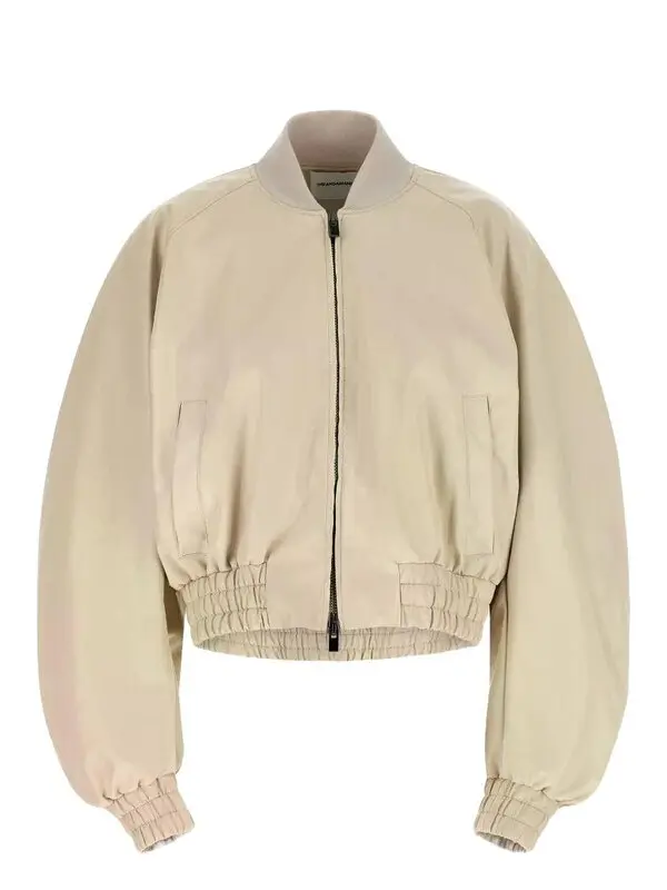 Andamane Grained Sierra Bomber Jacket - Neutrals