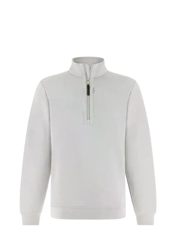 Boggi Milano Half-zip Mock Neck Sweatshirt - Grey