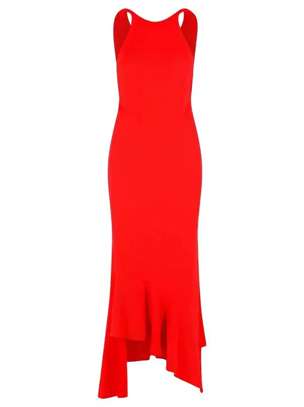 Andamane Carmen Open-back Midi Dress - Red
