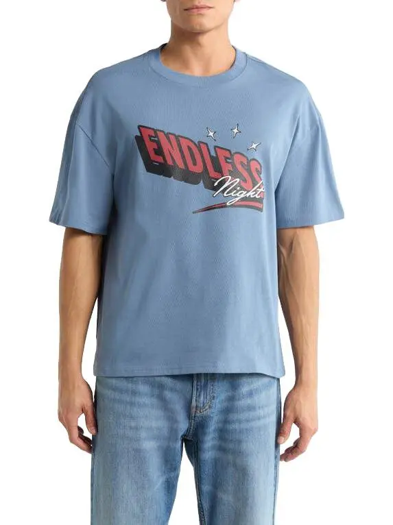 PACSUN Endless Nights Graphic T-shirt - Blue