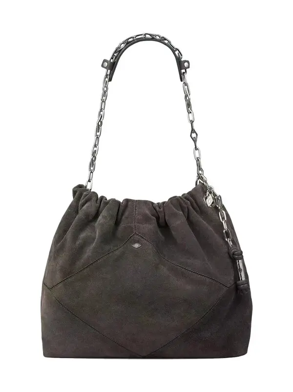 Ba&sh June Chain Gathered Shoulder Bag - Grey