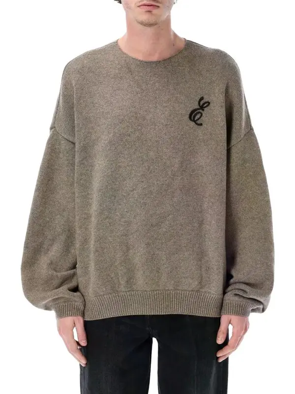 Fear Of God Embroidered Crew-neck Sweater - Brown