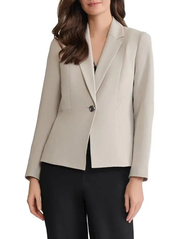 KASPER Princess Seam Crepe Blazer - Summer Straw