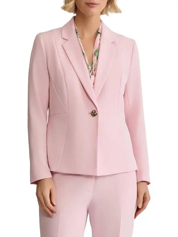 KASPER Princess Seam Crepe Blazer - Tutu Pink