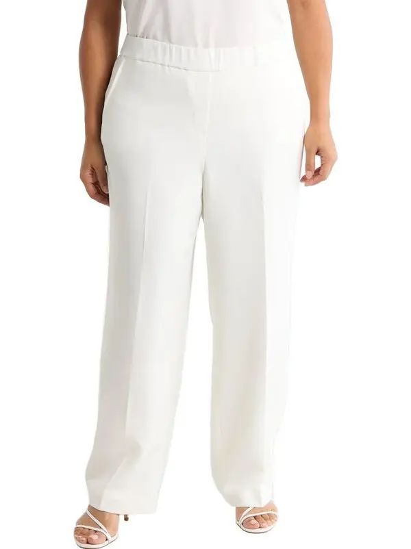 KASPER Gracie Pull-on Pant - Vanilla Ice