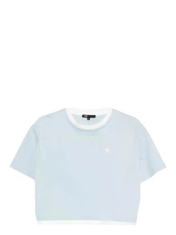 Maje Logo-embroidered T-shirt - Blue