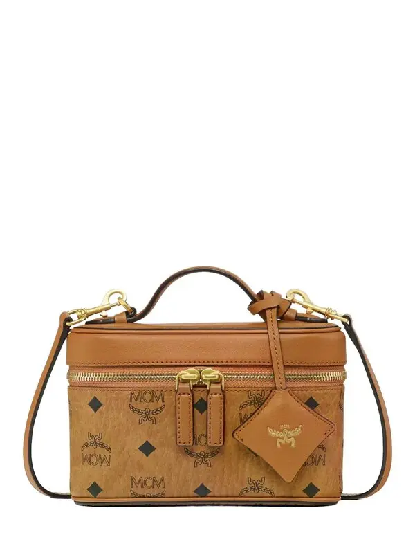 Mcm Visetos Vanity Tote Bag - Brown