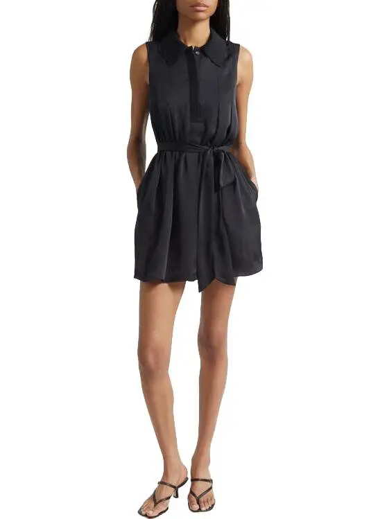 Ramy Brook Lina Sleeveless Belted Minidress - Black