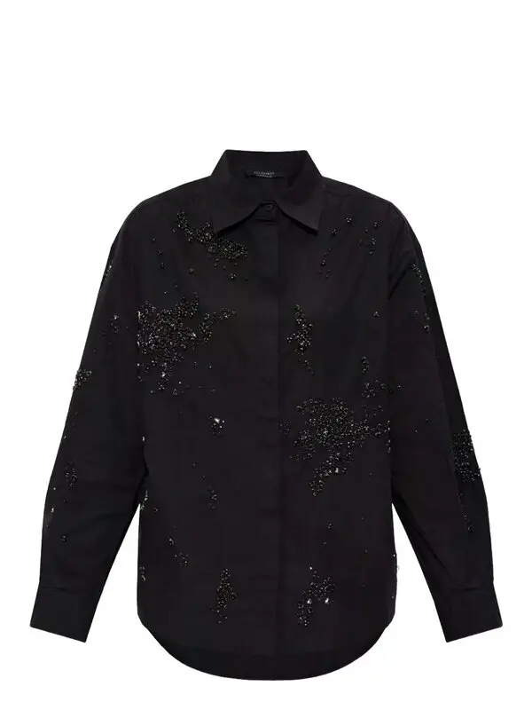 ALLSAINTS Gemi Embellished Shirt - Black