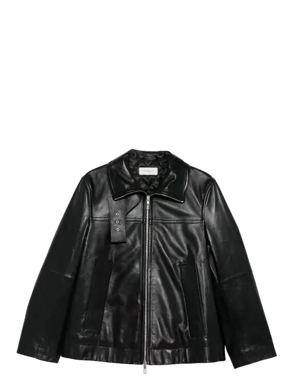 Sportmax Leather Jacket - Black