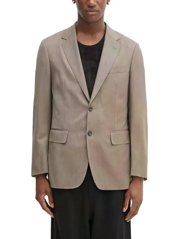 WACKO MARIA Herringbone Buttoned Blazer - Neutrals