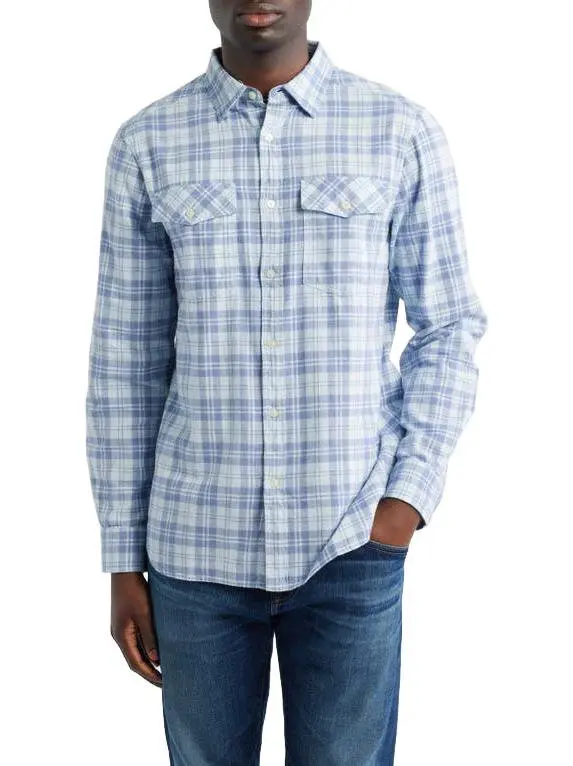 Vineyard Vines Hummock Pond Regular Fit Plaid Cotton Button-up Shirt - Ice Water