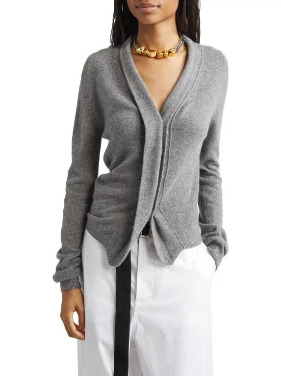 Plan C Shawl Collar Cashmere Cardigan - Grey