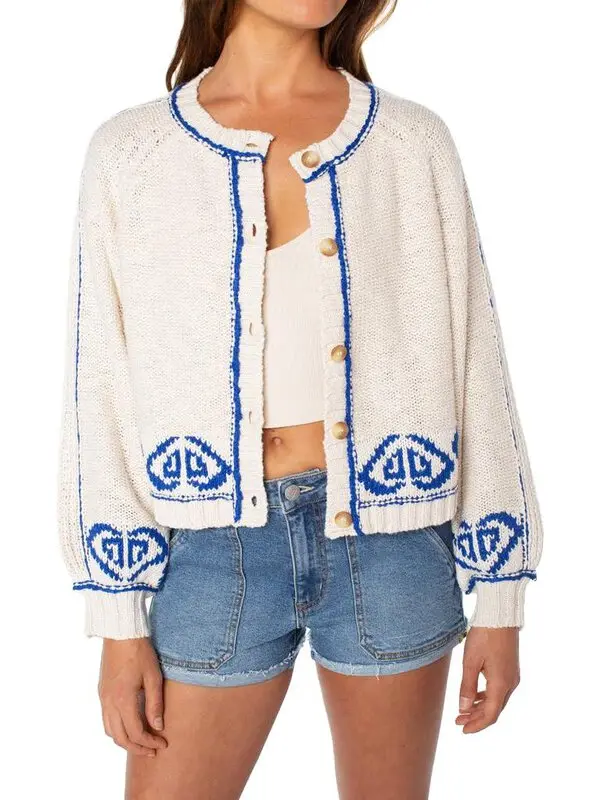 Roxy Jovie Cotton Blend Cardigan - Dew