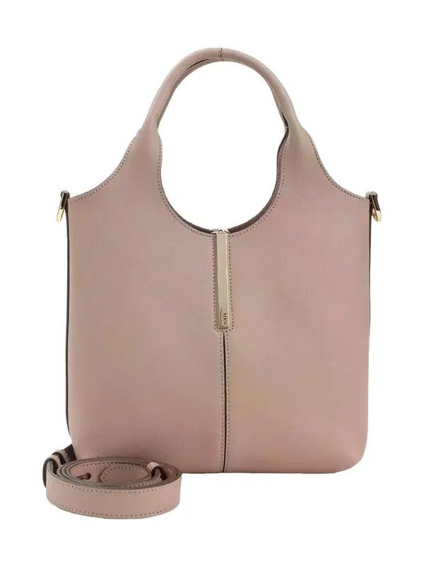 TOD'S Leather Tote Bag - Neutrals