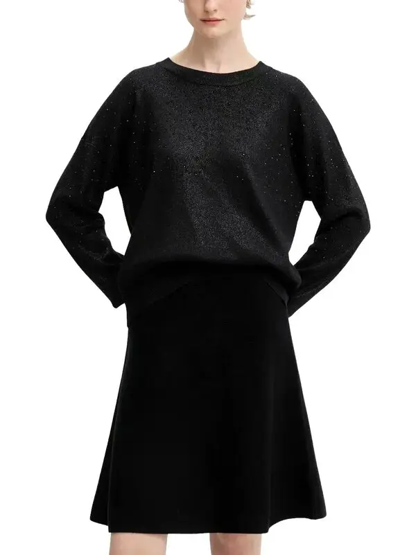 Dkny Sparkle Hotfix Sweater - Black