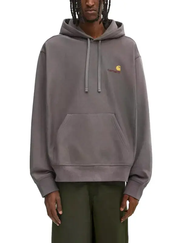 Carhartt Work In Progress Logo-embroidered Hoodie - Grey