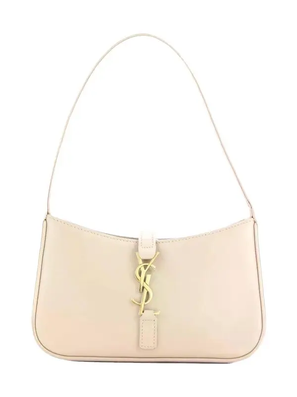 Saint Laurent Le 5 A 7 Hobo Leather Mini Shoulder Bag - Neutrals