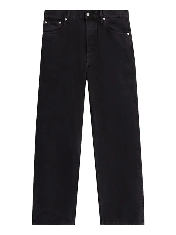 Dries Van Noten Cotton Straight Leg Pants - Black