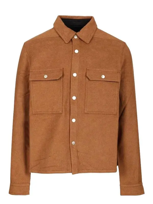 Rick Owens Cropped Outershirt Rust - Tan