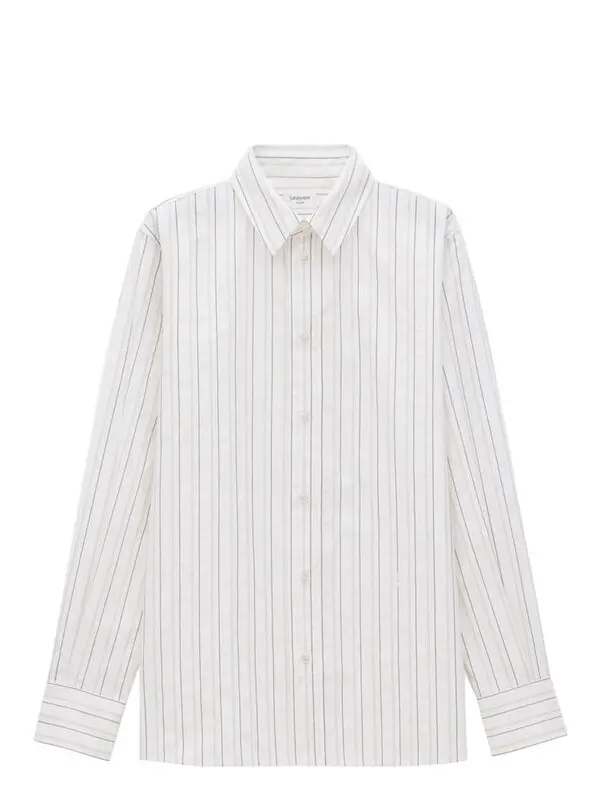 Saint Laurent Cassandre Shirt Craie Kaki Marron - White