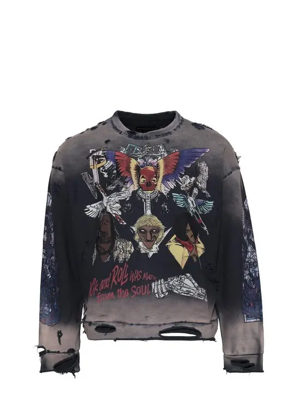 WHO DECIDES WAR BY EV BRAVADO Printed Pullover - Multi