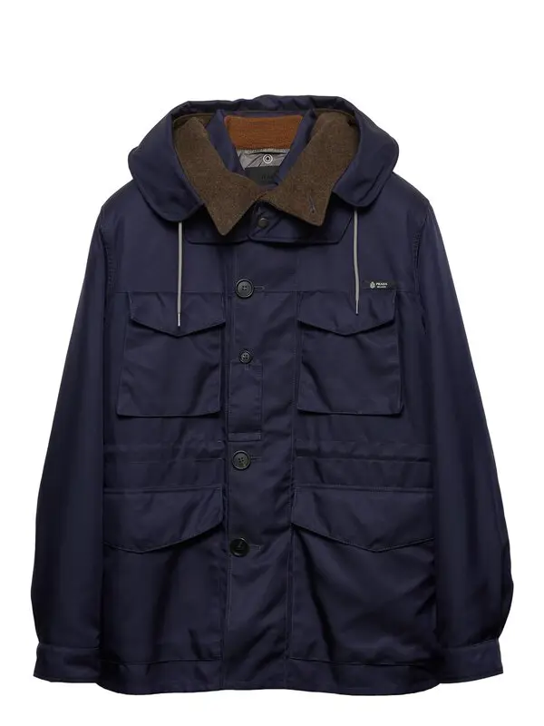 Prada Cotton Hooded Jacket - Blue