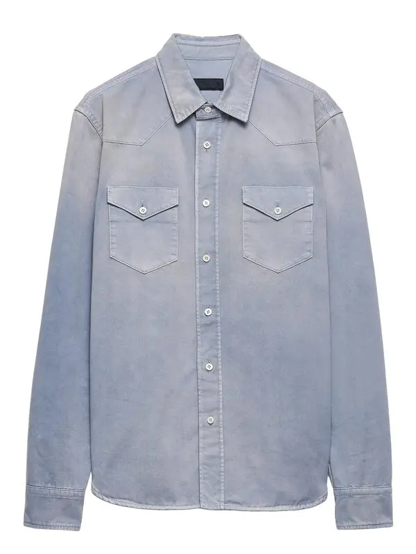 Prada Gabardine Shirt - Blue